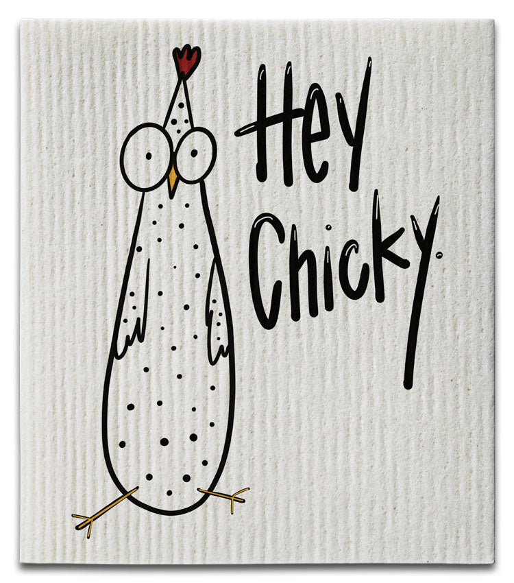 Hey Chicky Dishcloth Cj Bella Co