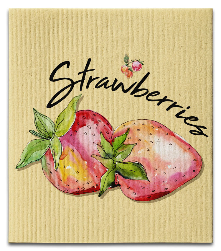 Strawberries Dishcloth – CJ Bella Co.