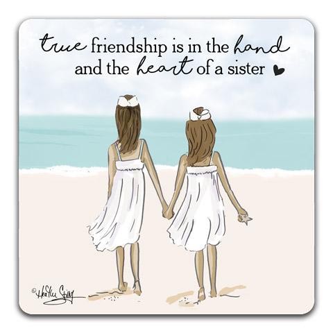 "True Friendship" Drink Coaster by Heather Stillufsen – CJ Bella Co.